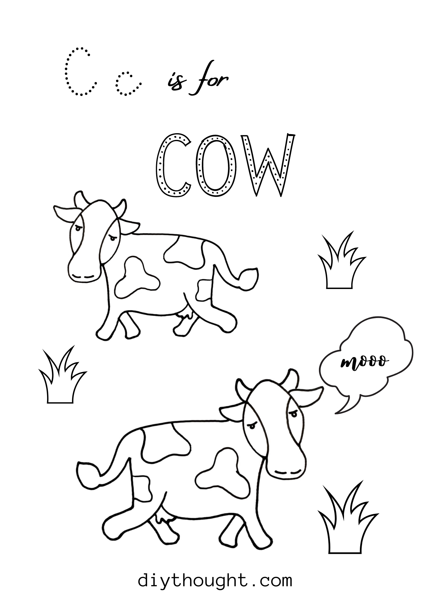 Newspaper Cow Craft - diy Thought