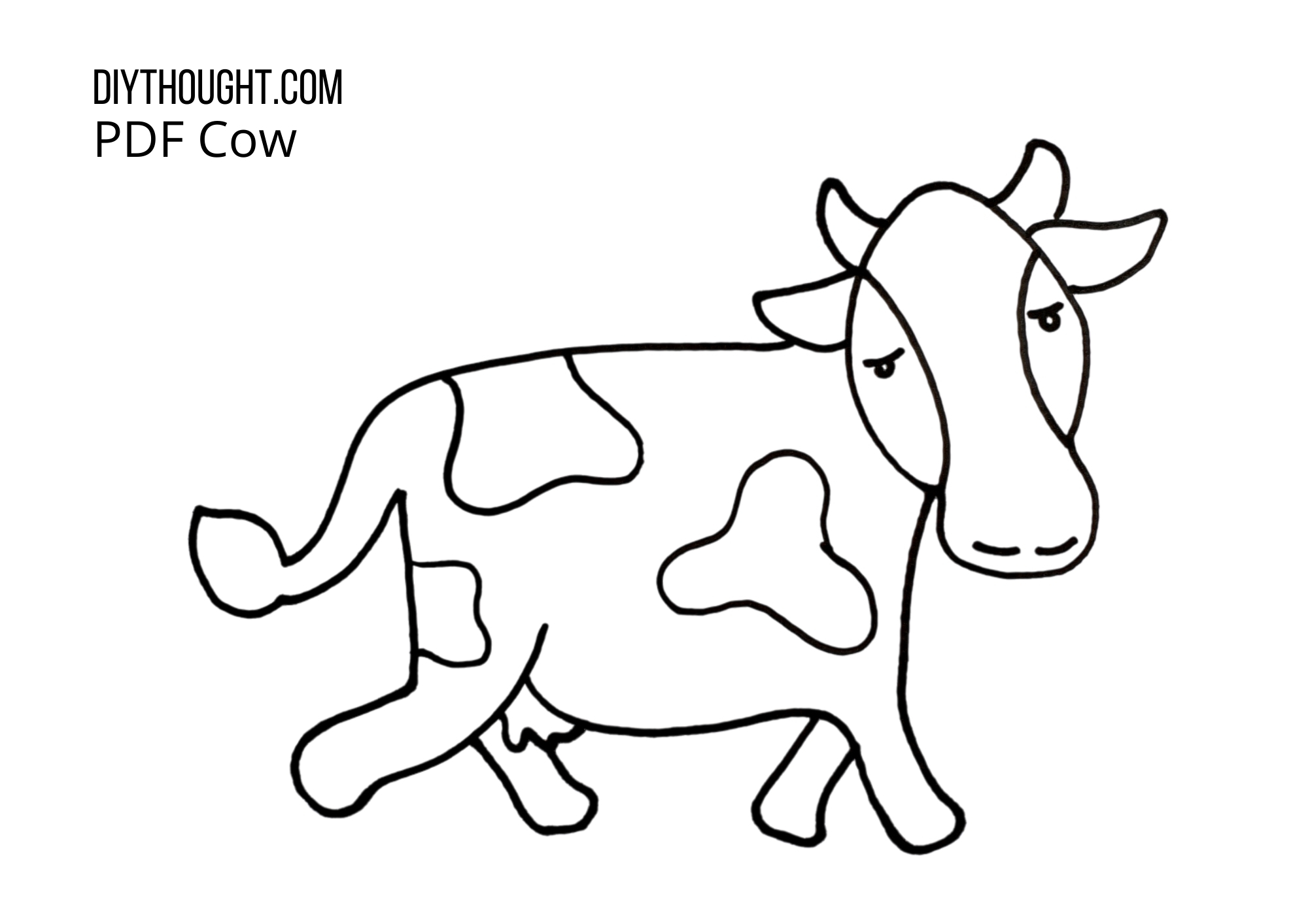 Newspaper Cow Craft - diy Thought