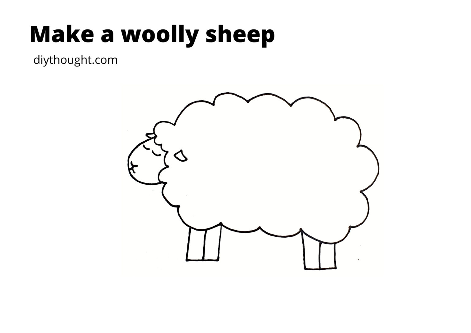 Cardboard Woolly Sheep Craft - diy Thought