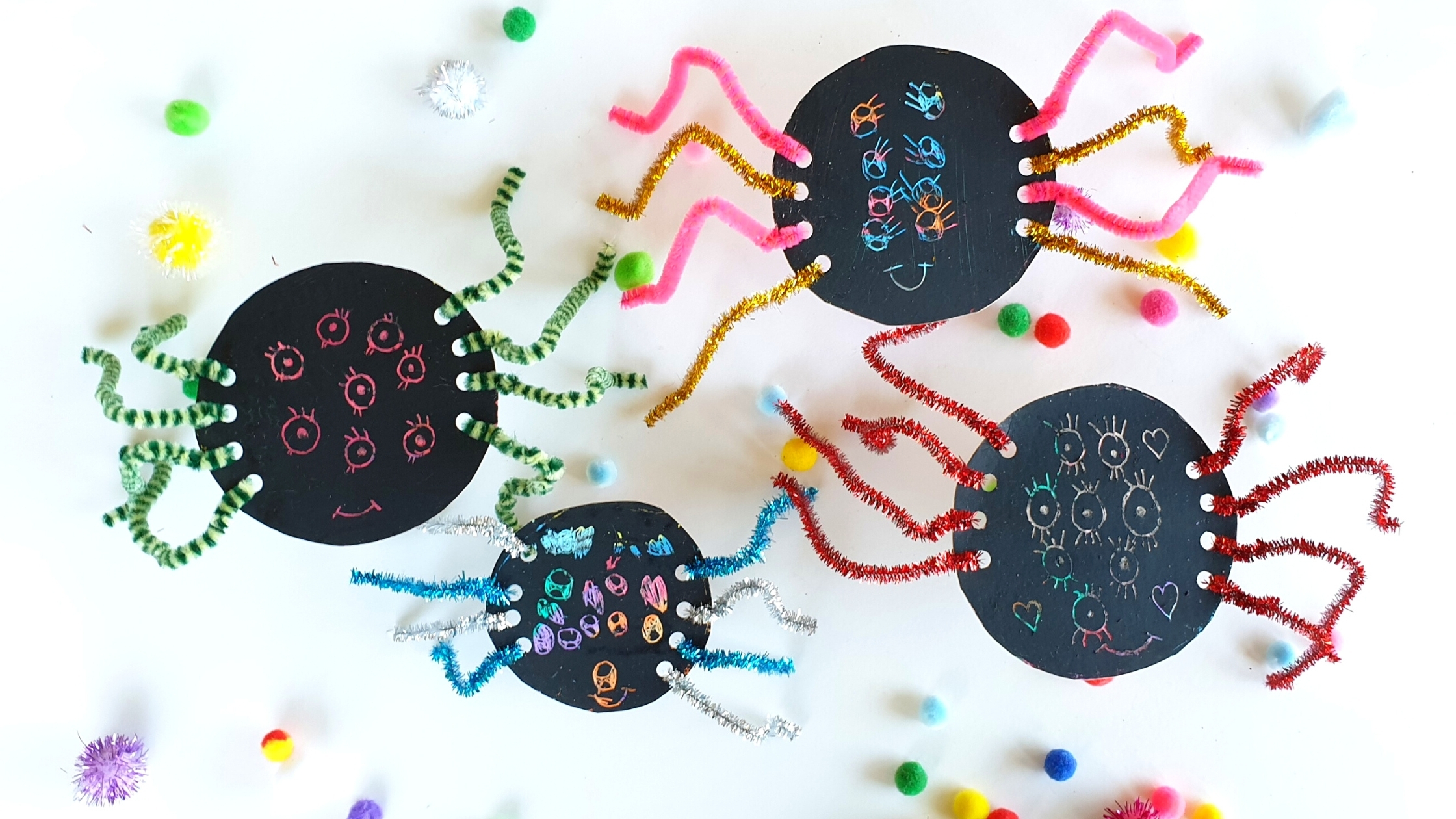 Scratch Art Spider Craft - DIY Thought