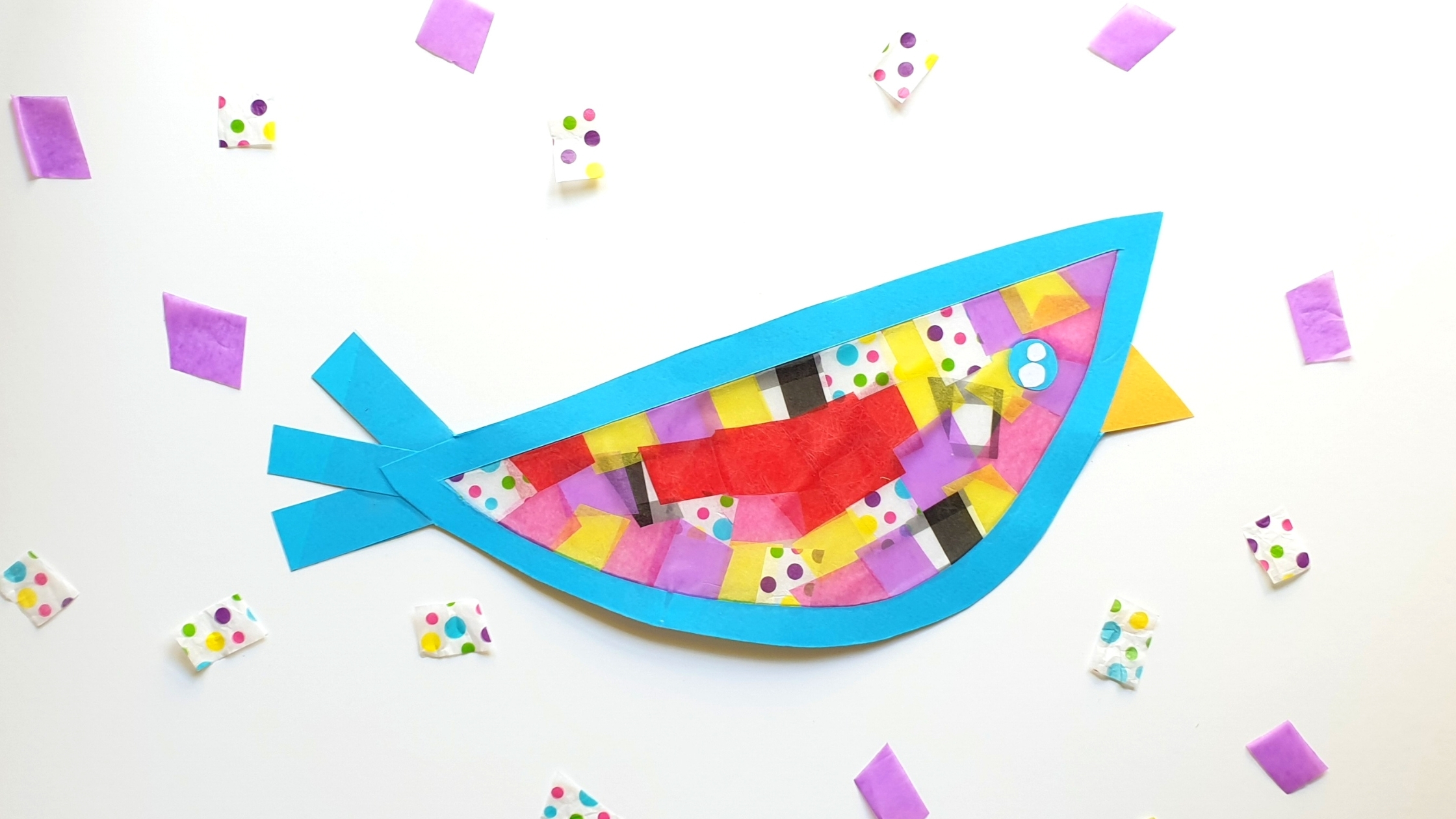 Tissue Paper Bird Suncatcher - DIY Thought