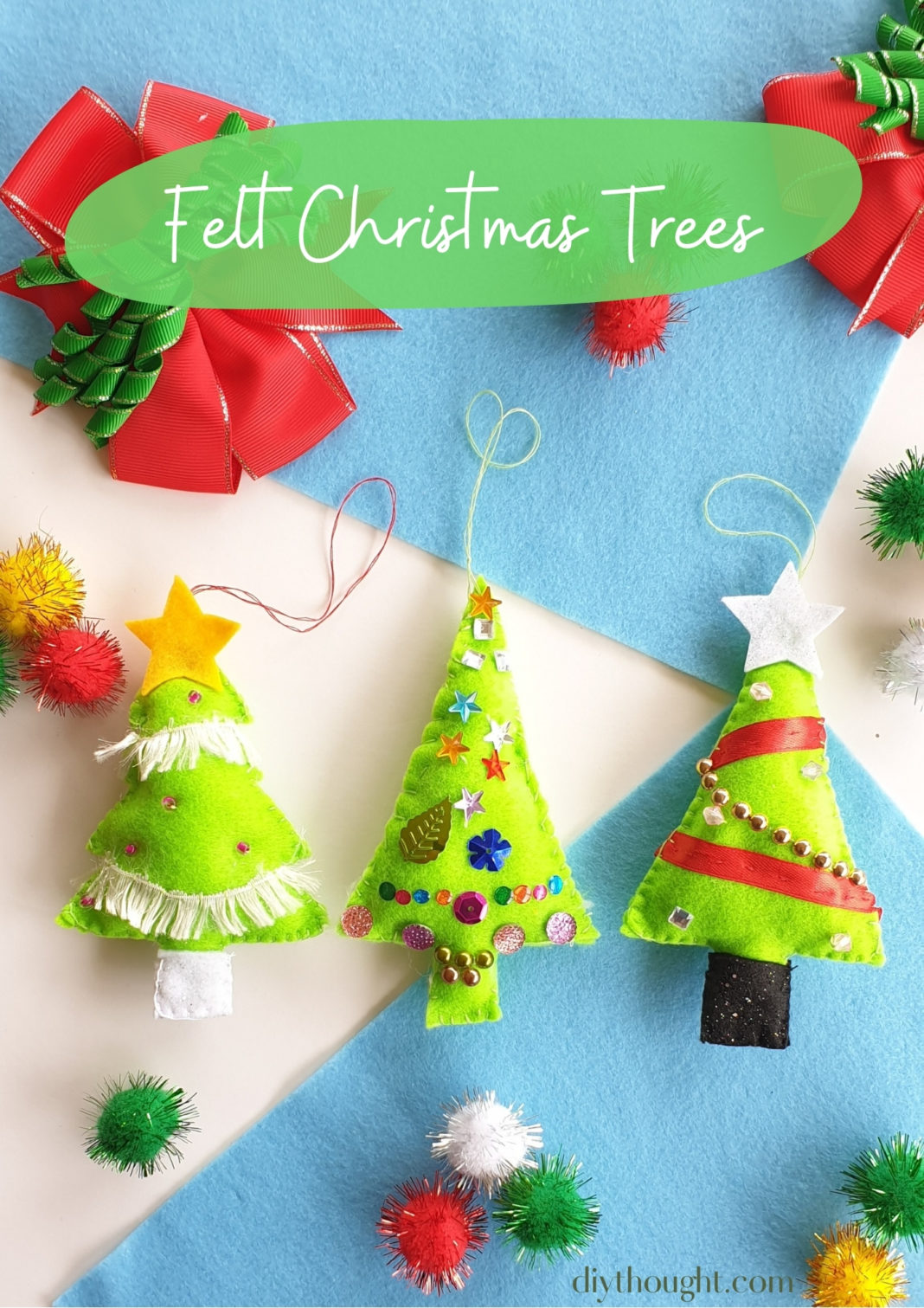 Felt Christmas Trees - diy Thought