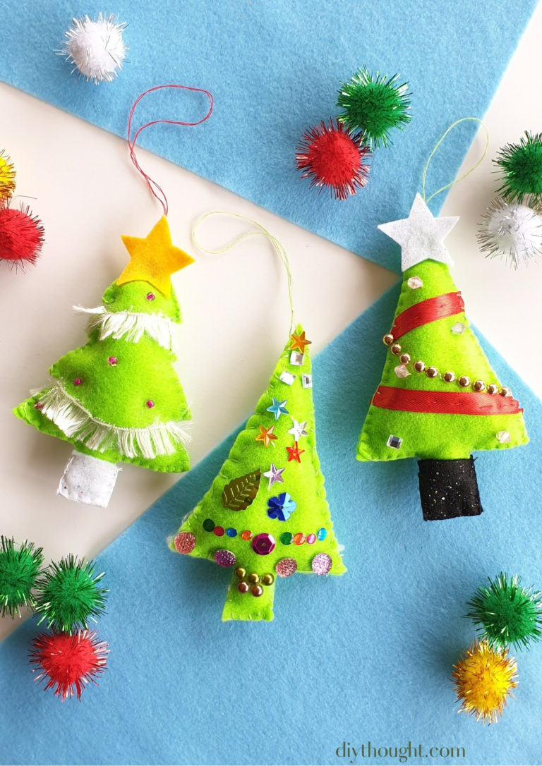 Felt Christmas Trees - diy Thought