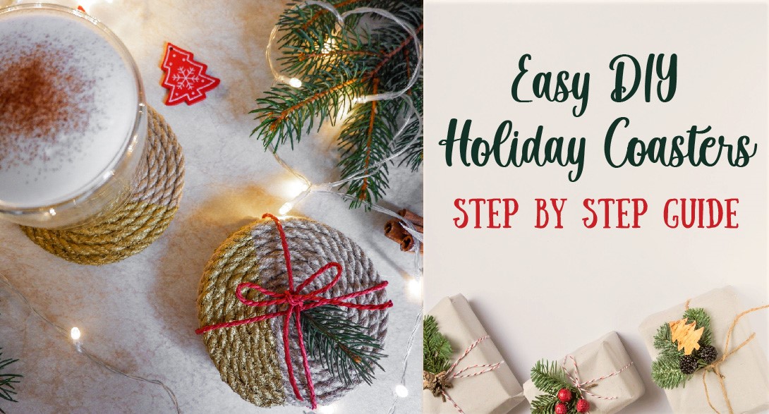 Easy DIY Holiday Coasters - DIY Thought