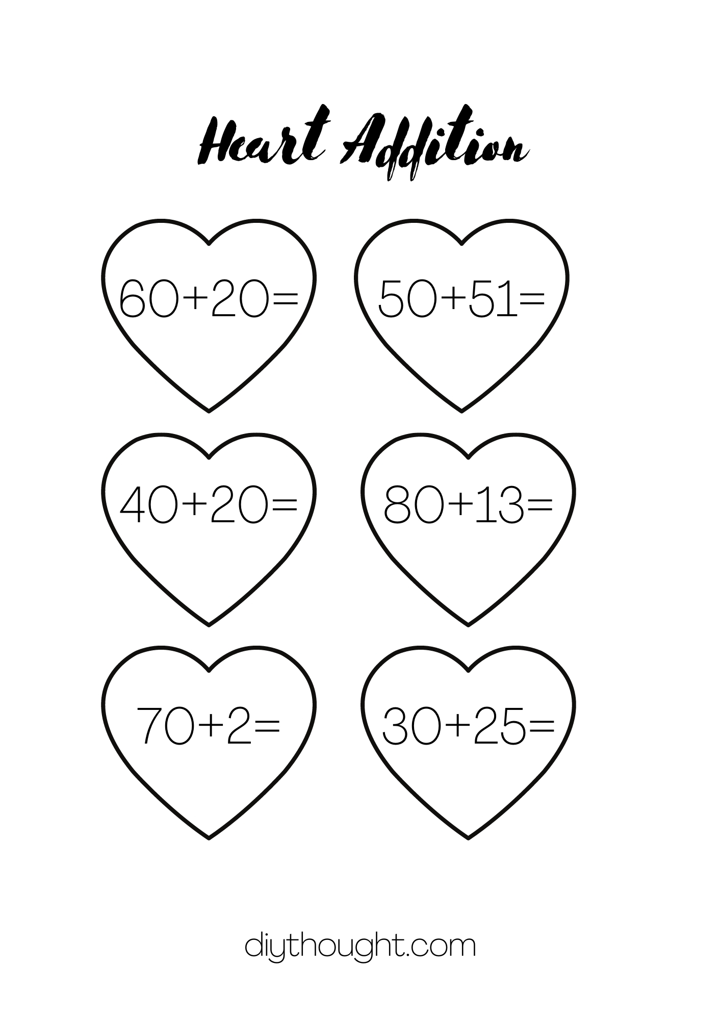 Sensory Heart Math Puzzle - DIY Thought