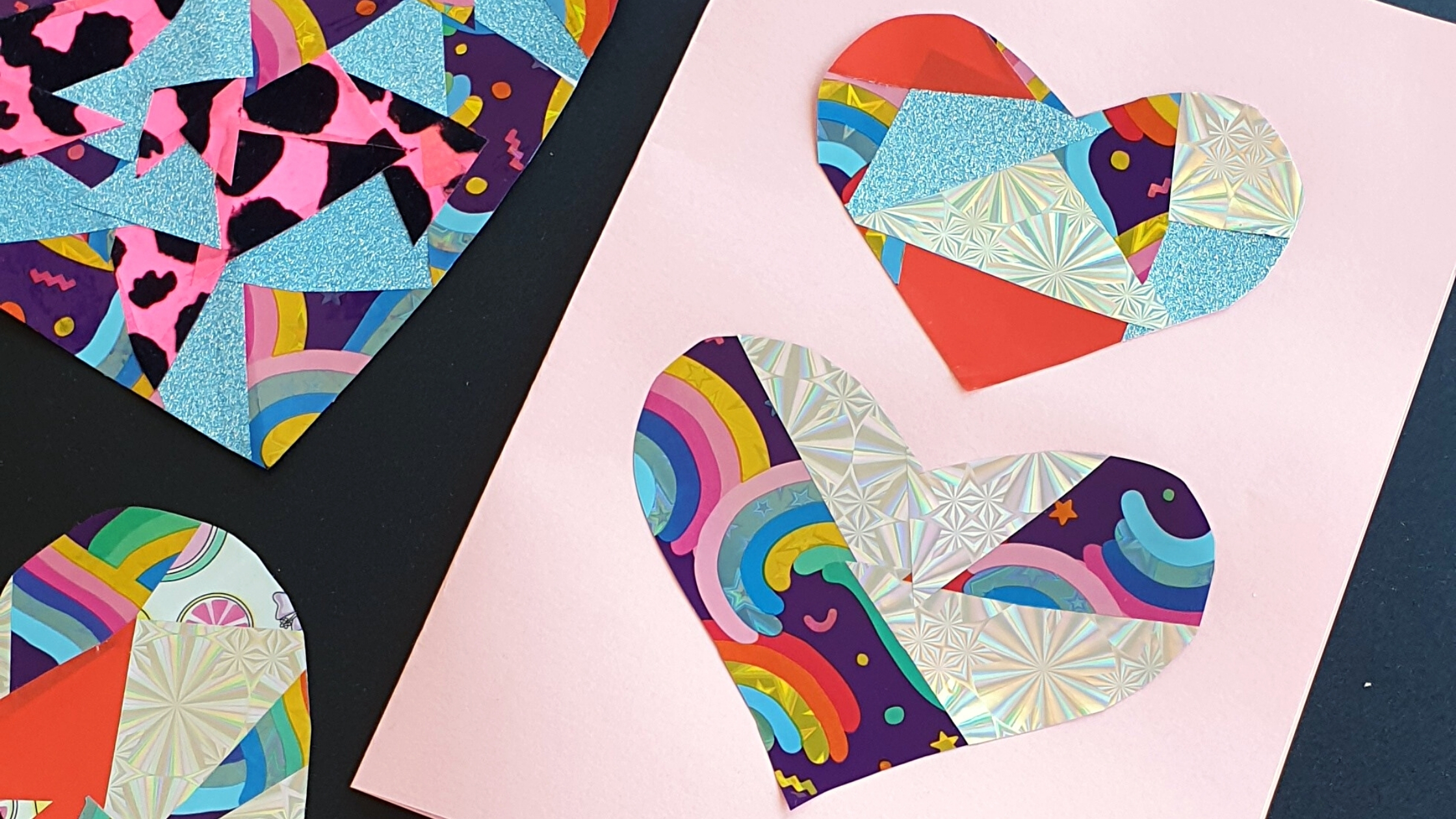 Scrap Contact Paper Hearts - DIY Thought