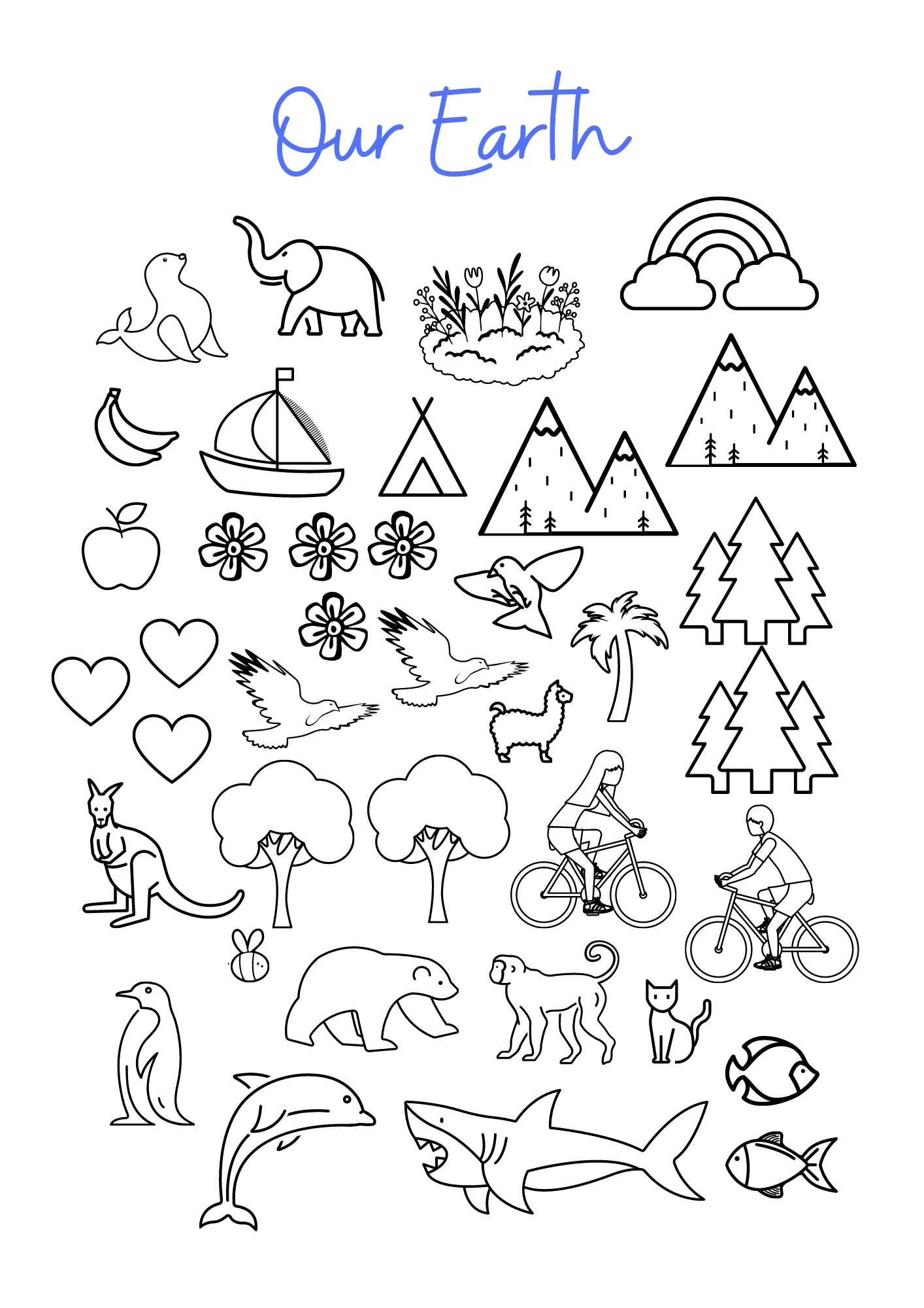 We Love The Earth Printable Recycled Craft - DIY Thought