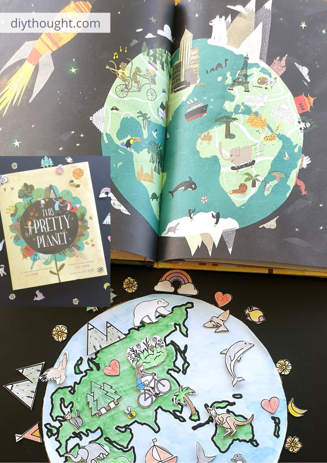 We Love The Earth Printable Recycled Craft - diy Thought