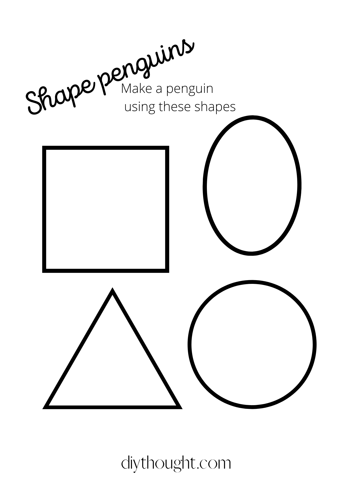 Newspaper/ Magazine Shape Penguins - diy Thought