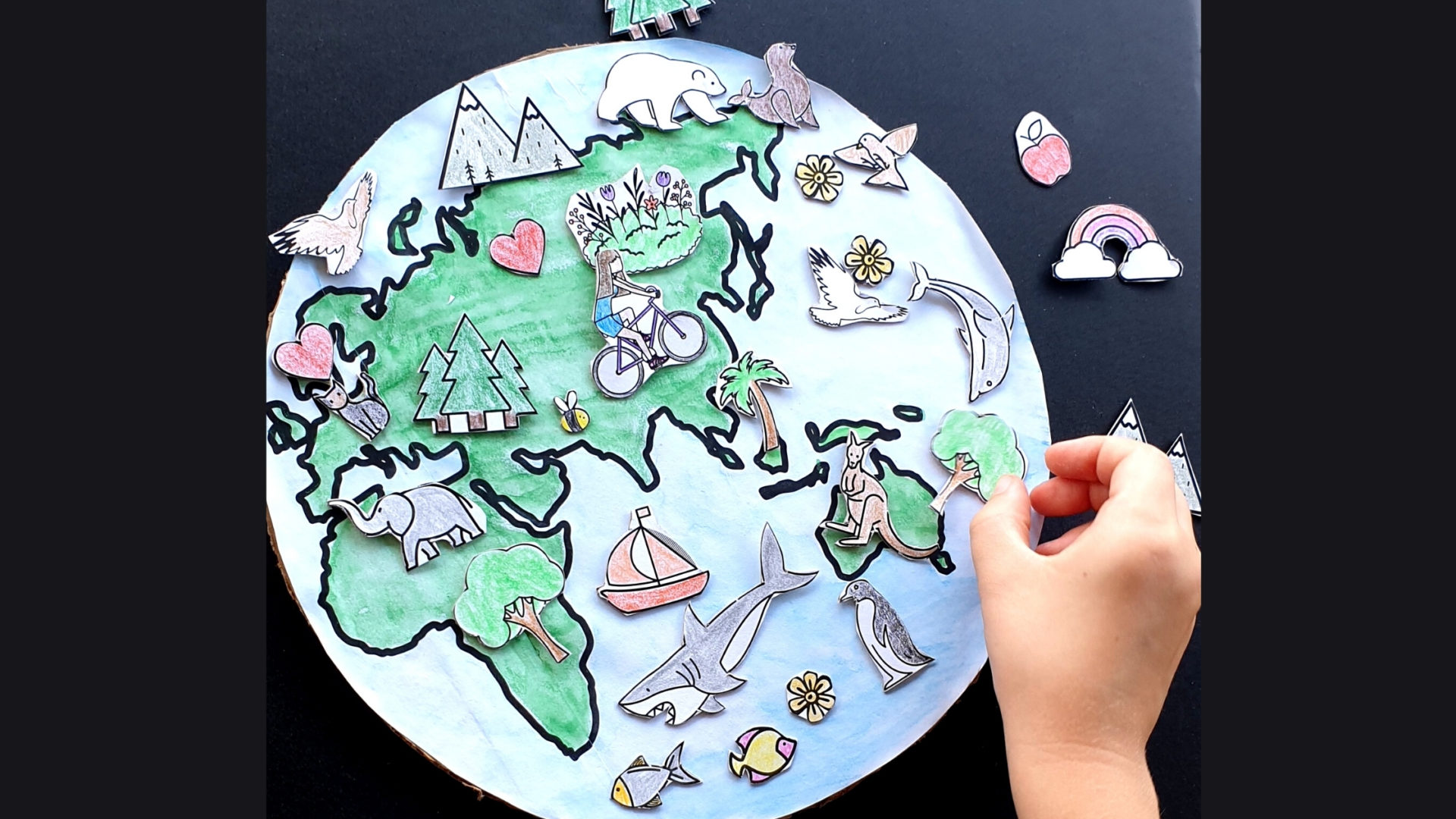 We Love The Earth Printable Recycled Craft - diy Thought