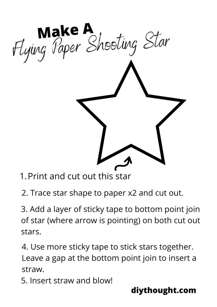 Flying Paper Shooting Star - diy Thought