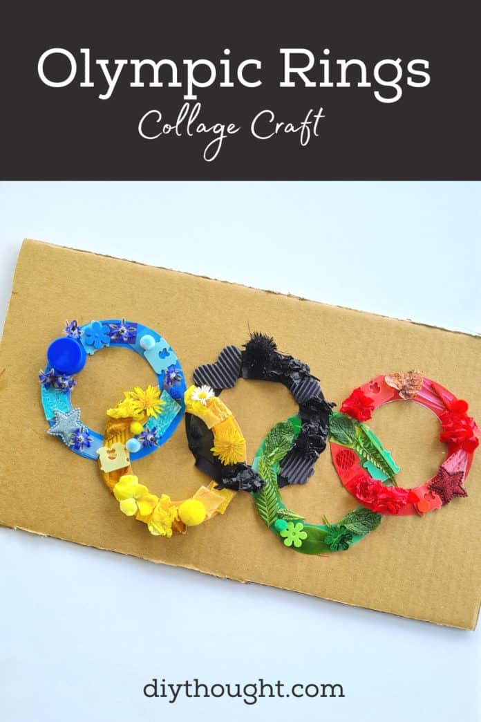 Olympic Rings Collage Craft - diy Thought