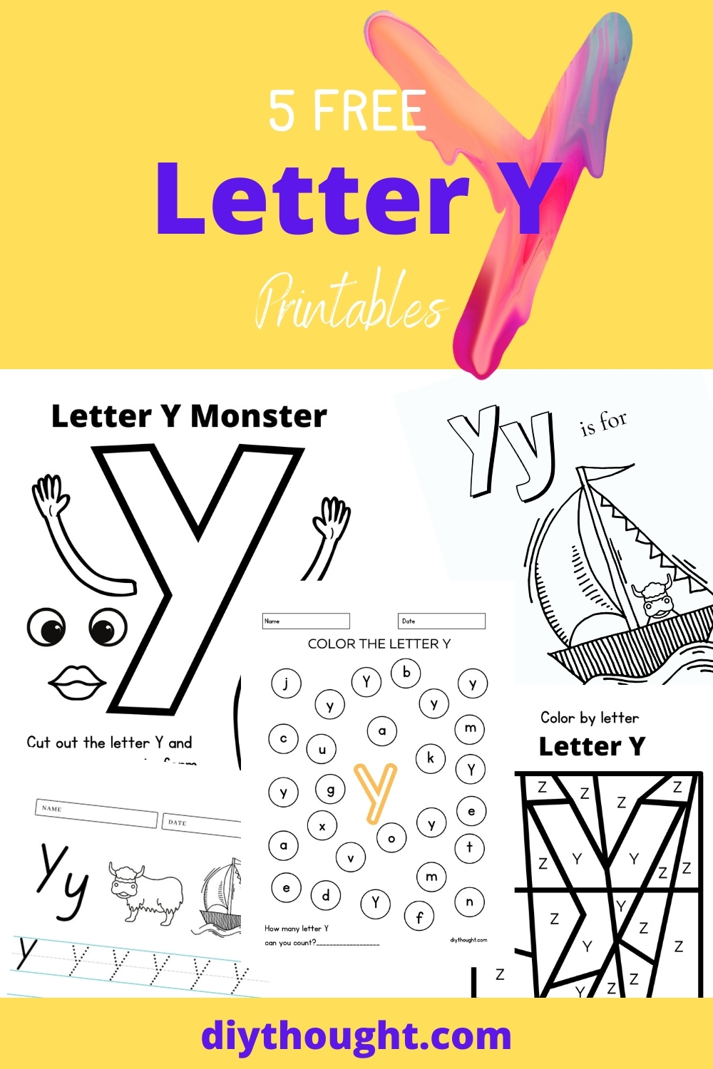5 Free Letter Y Printable Worksheets - diy Thought