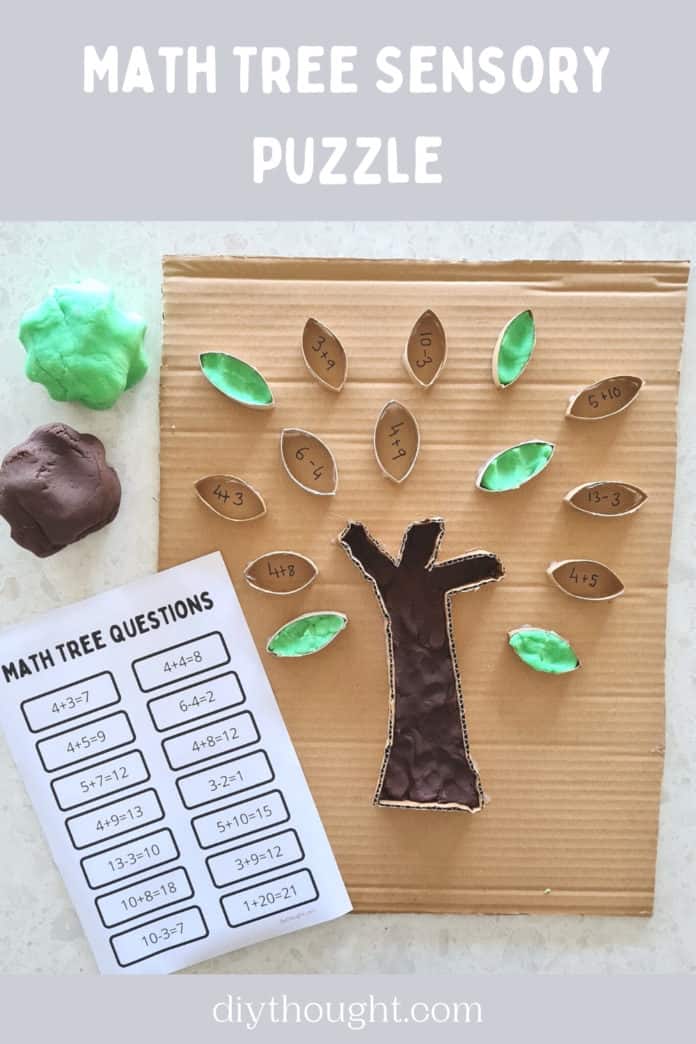 Math Tree Sensory Puzzle - diy Thought