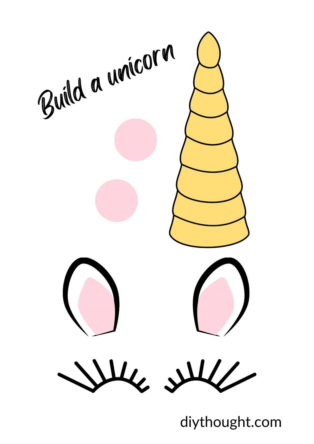 Nature Art Unicorn Craft - diy Thought