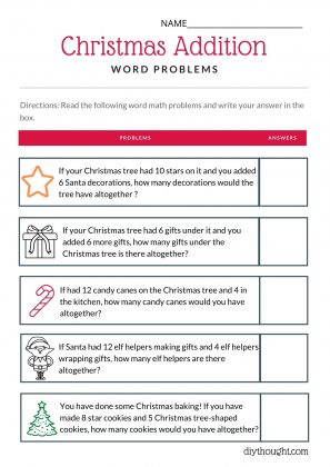 Christmas Tree Math Addition Worksheets - diy Thought