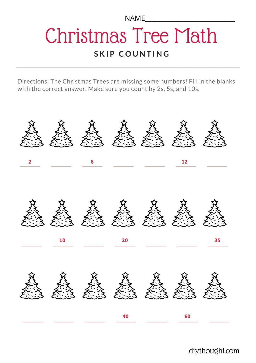 Christmas Tree Math Addition Worksheets - diy Thought