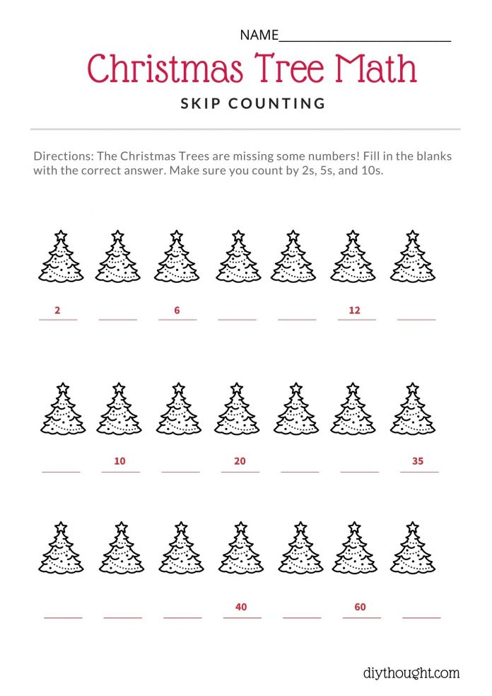 Christmas Tree Math Addition Worksheets - diy Thought