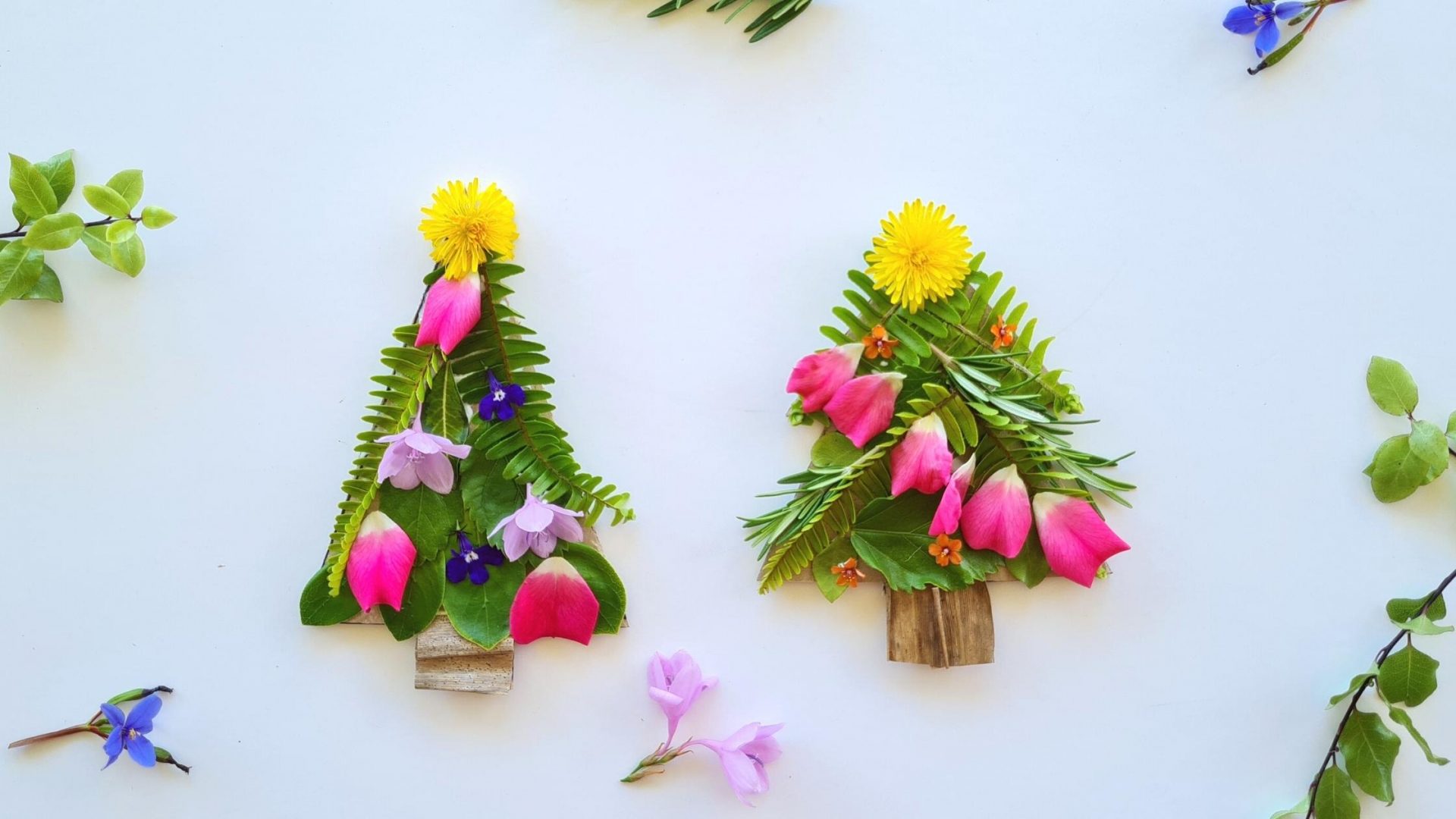 Christmas Tree Nature Art - diy Thought