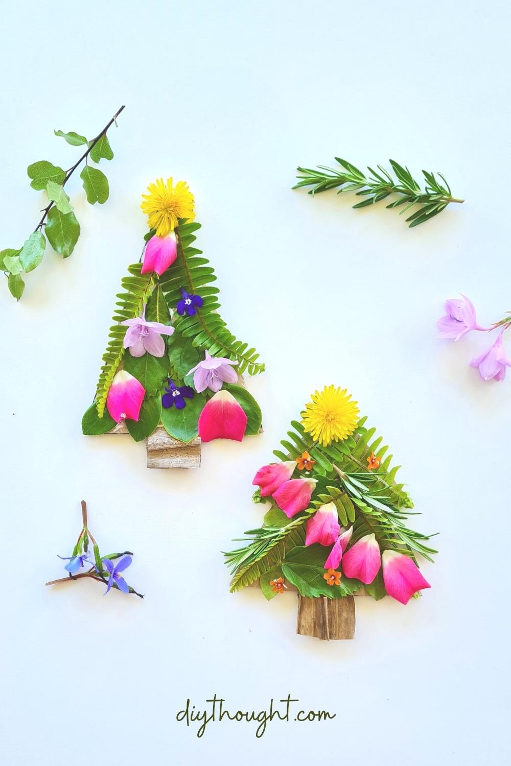 Christmas Tree Nature Art - diy Thought