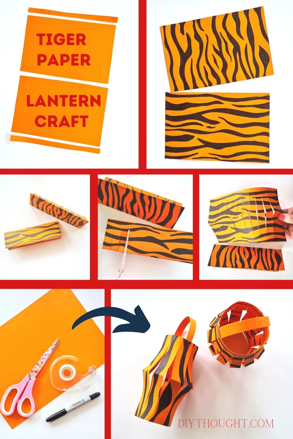 Tiger Paper Lantern Craft - diy Thought