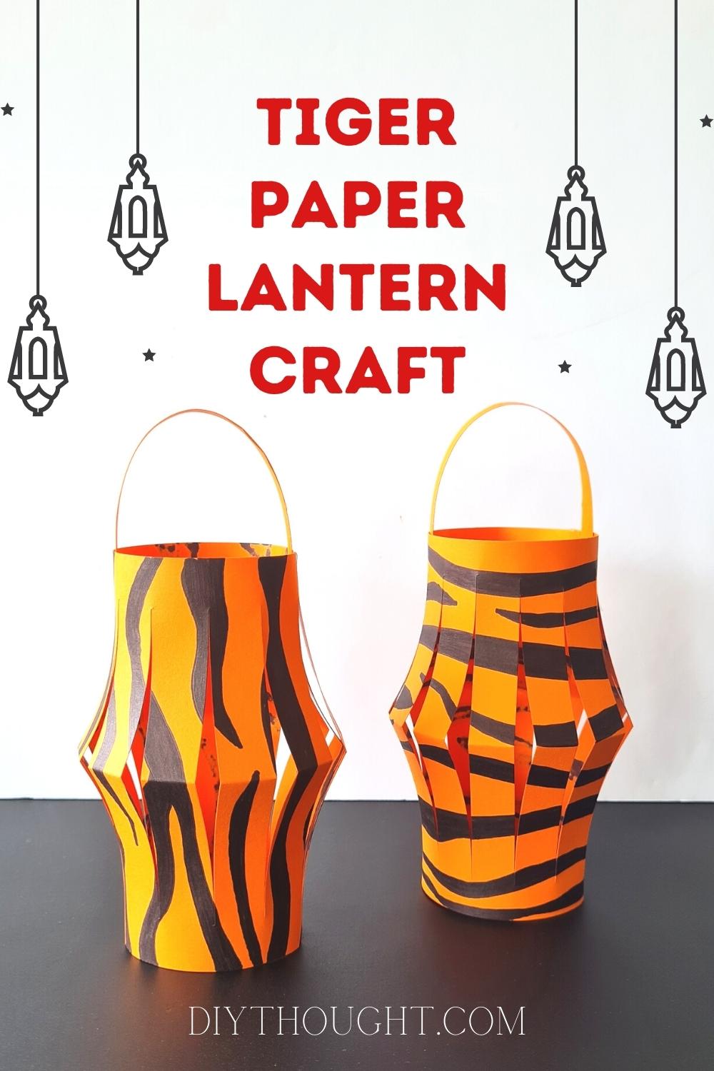Tiger Paper Lantern Craft - diy Thought