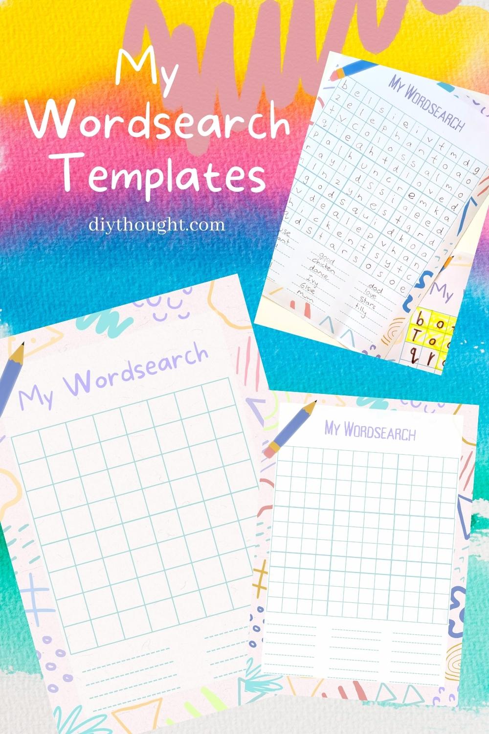 My Wordsearch Templates - diy Thought