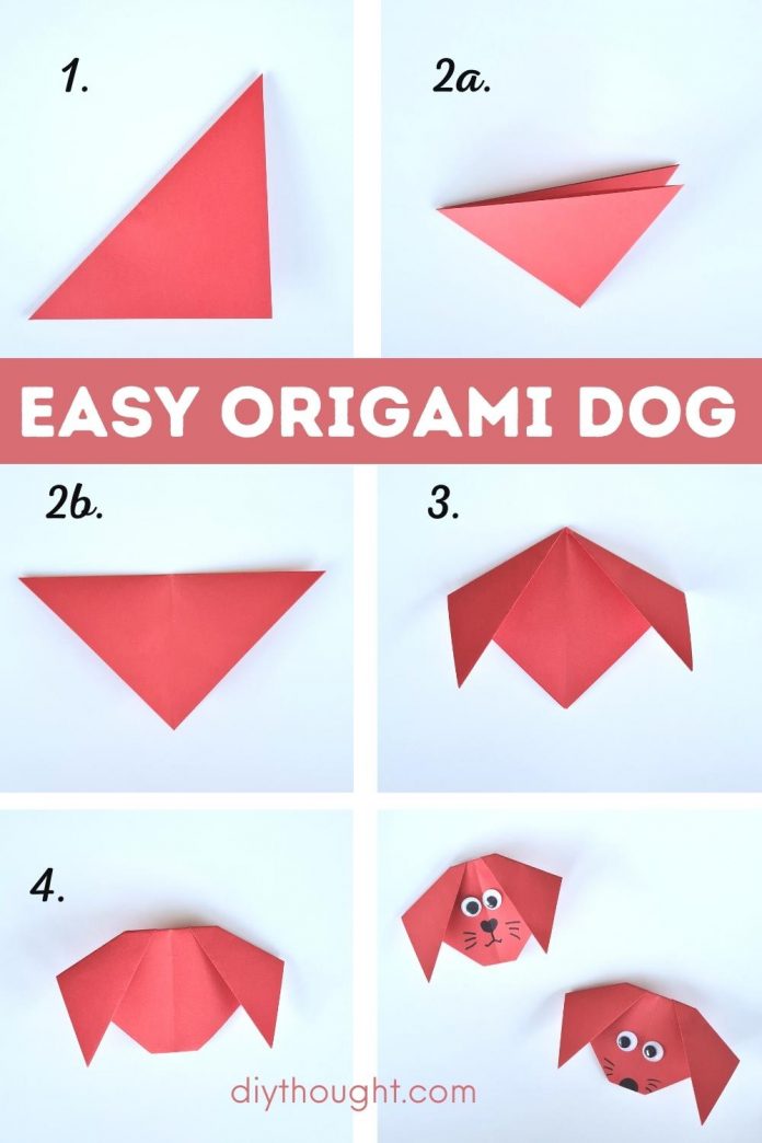 Easy Origami Dog - diy Thought