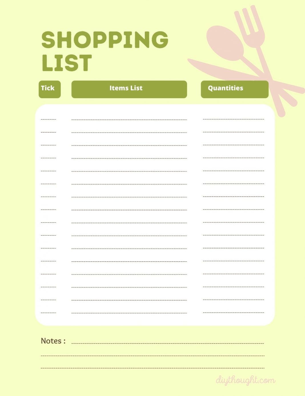 Weekly Meal Plan & Shopping List Printables - diy Thought