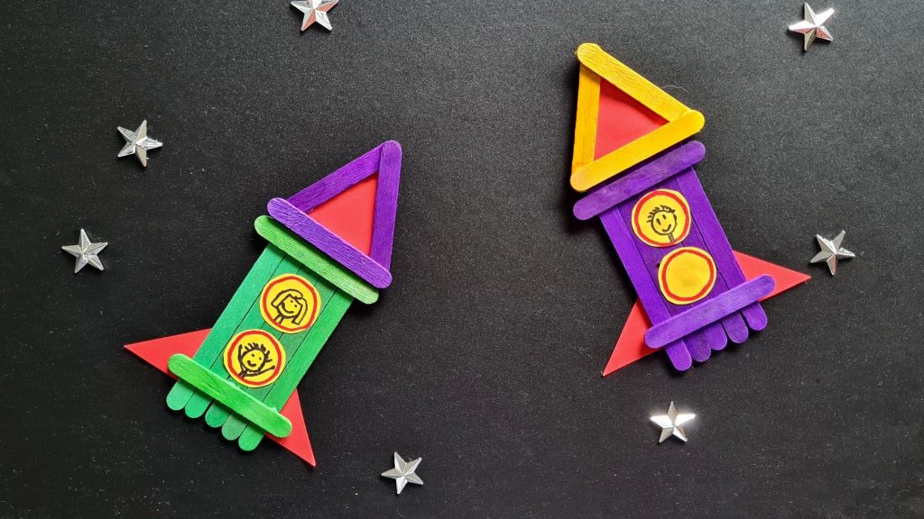Popsicle Stick Rocket Craft - diy Thought
