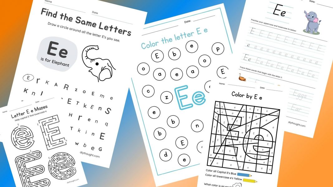 5 Free Letter E Printable Worksheets - diy Thought
