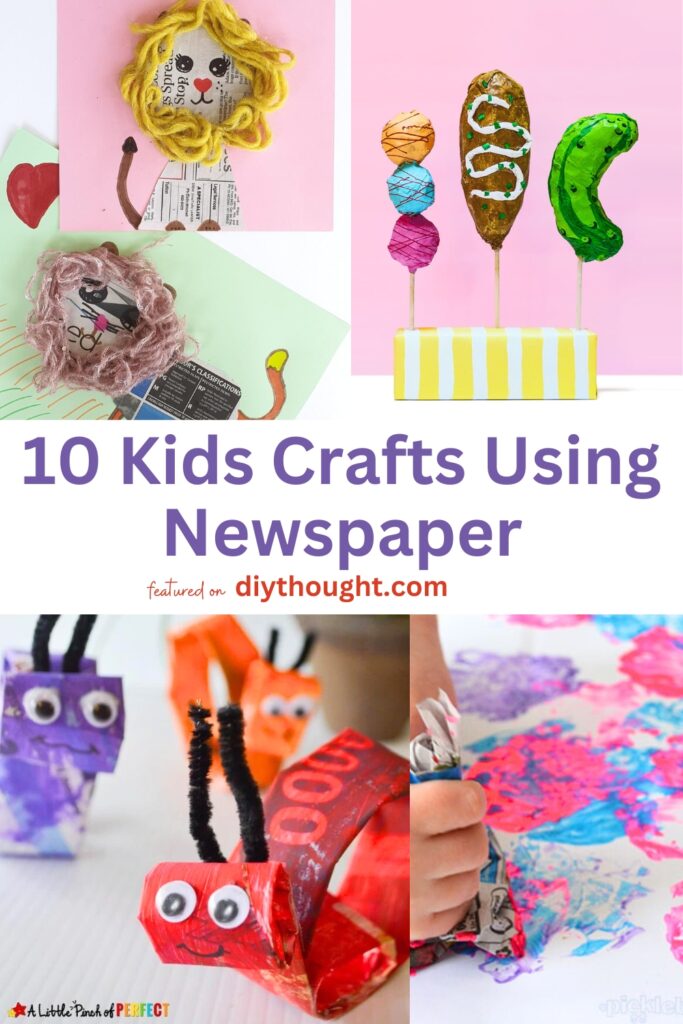 10 Kids Crafts Using Newspaper - DIY Thought
