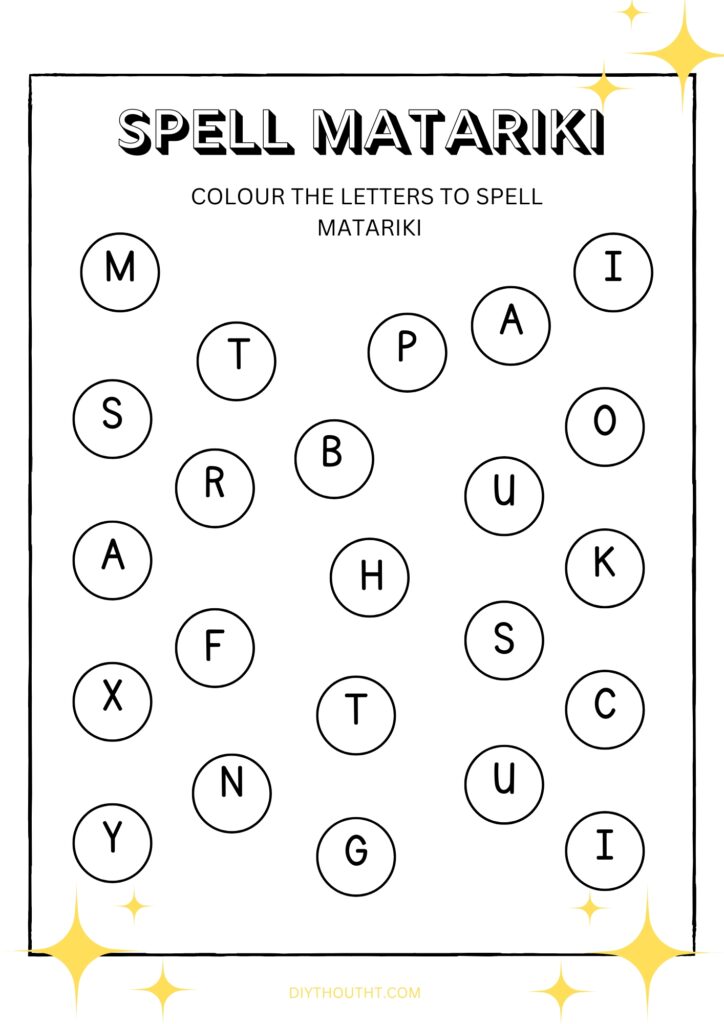 Free Matariki Worksheets - DIY Thought