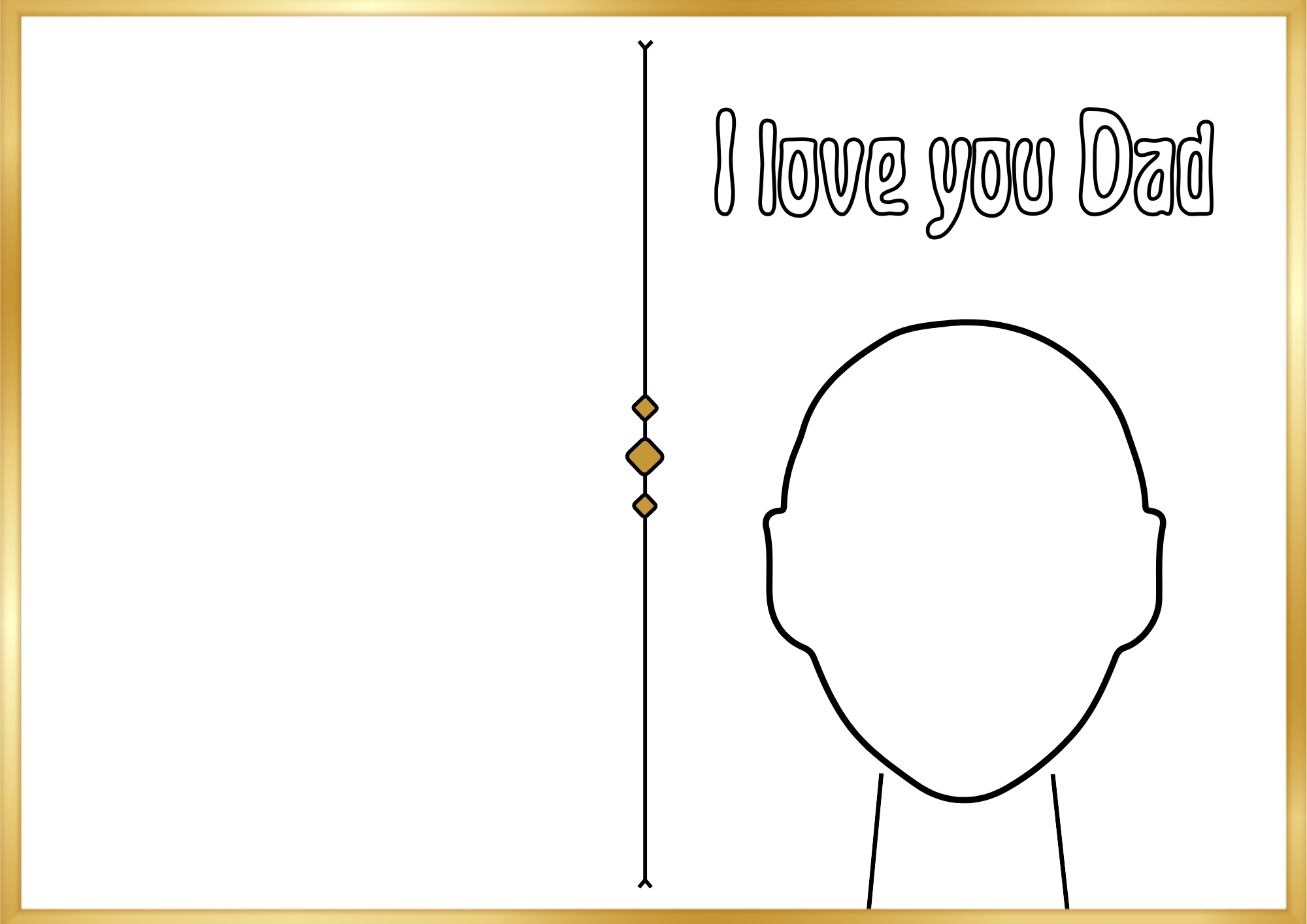 Personalized Father's Day Card: Draw on Dad's Face - DIY Thought